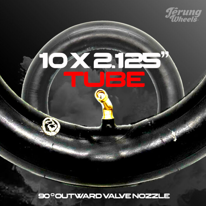 10 inches Tube (10x2.125) with 90º outwards valve nozzle - Jerung Wheels